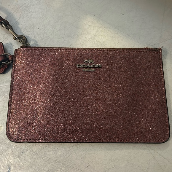 Coach | Bags | Authentic Coach Cherry Red Glitter Wrist Slit Bag | Poshmark